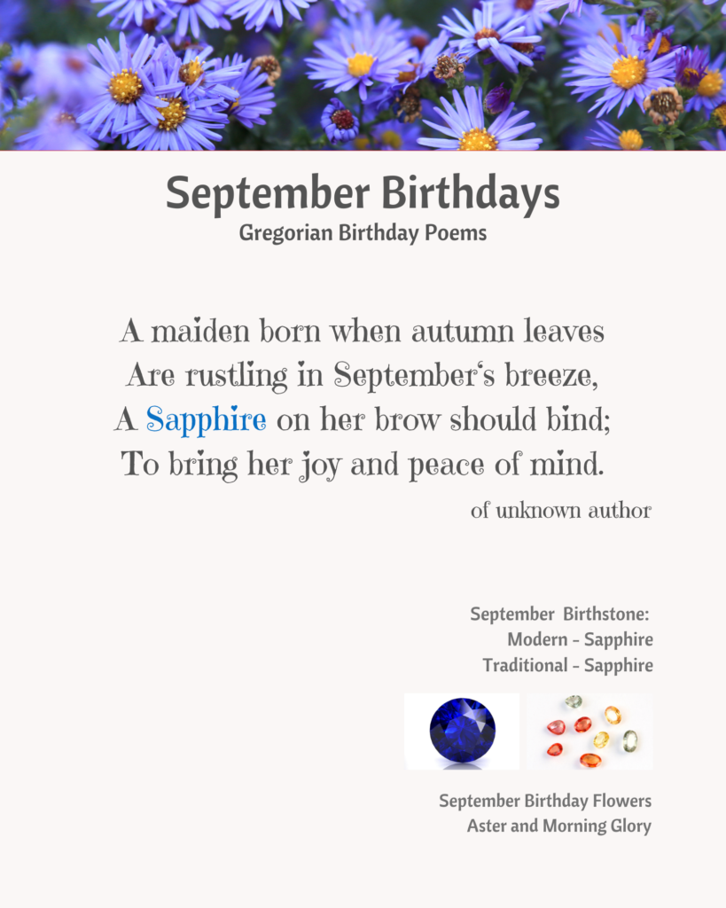 September Birthstone Poem Printable - LululilyJewelry Blog