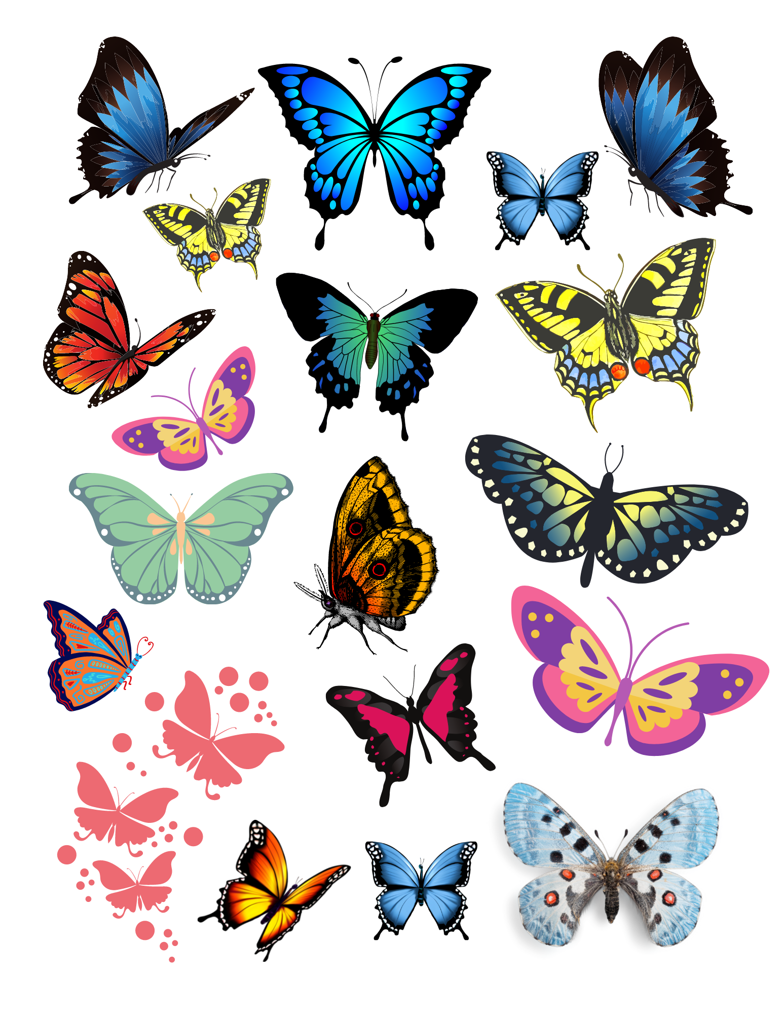 Butterfly Stickers Printable Sheet - Lululily Blog